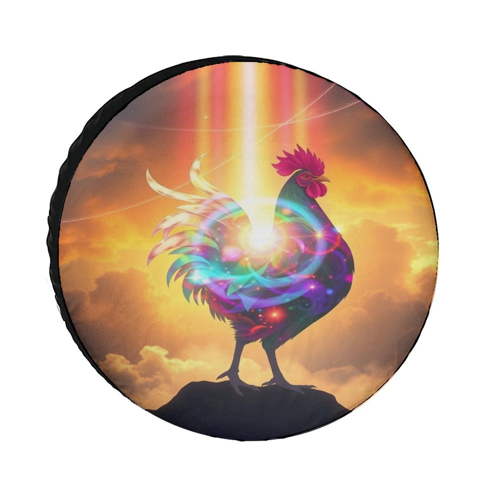 Cosmic Rooster Sunrise Spare Tire Cover Universal Wheel Tire Protectors ...