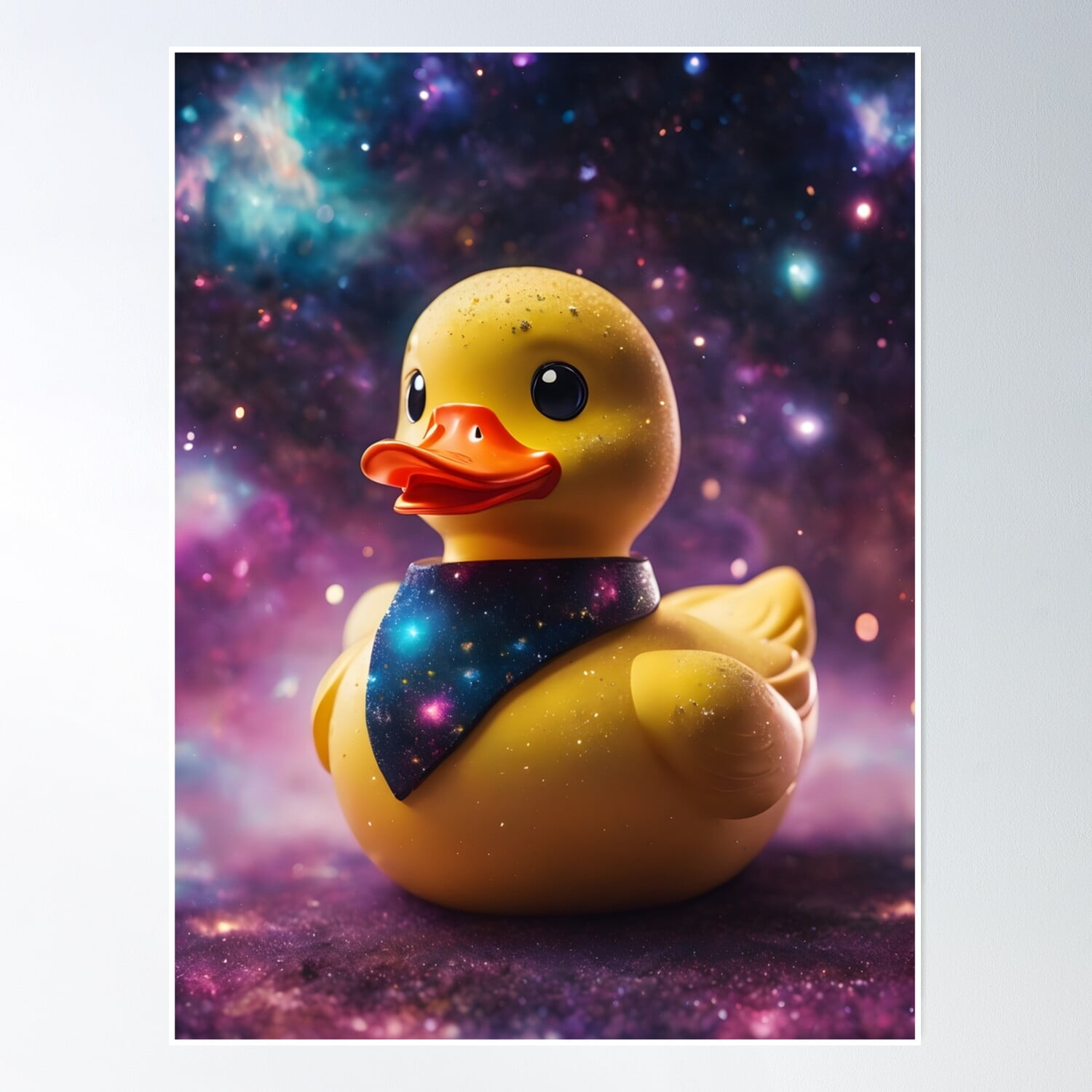 Cosmic Rubber Duck Poster Wall Art, Modern Wall Decor, 24x36 UNFRAMED ...