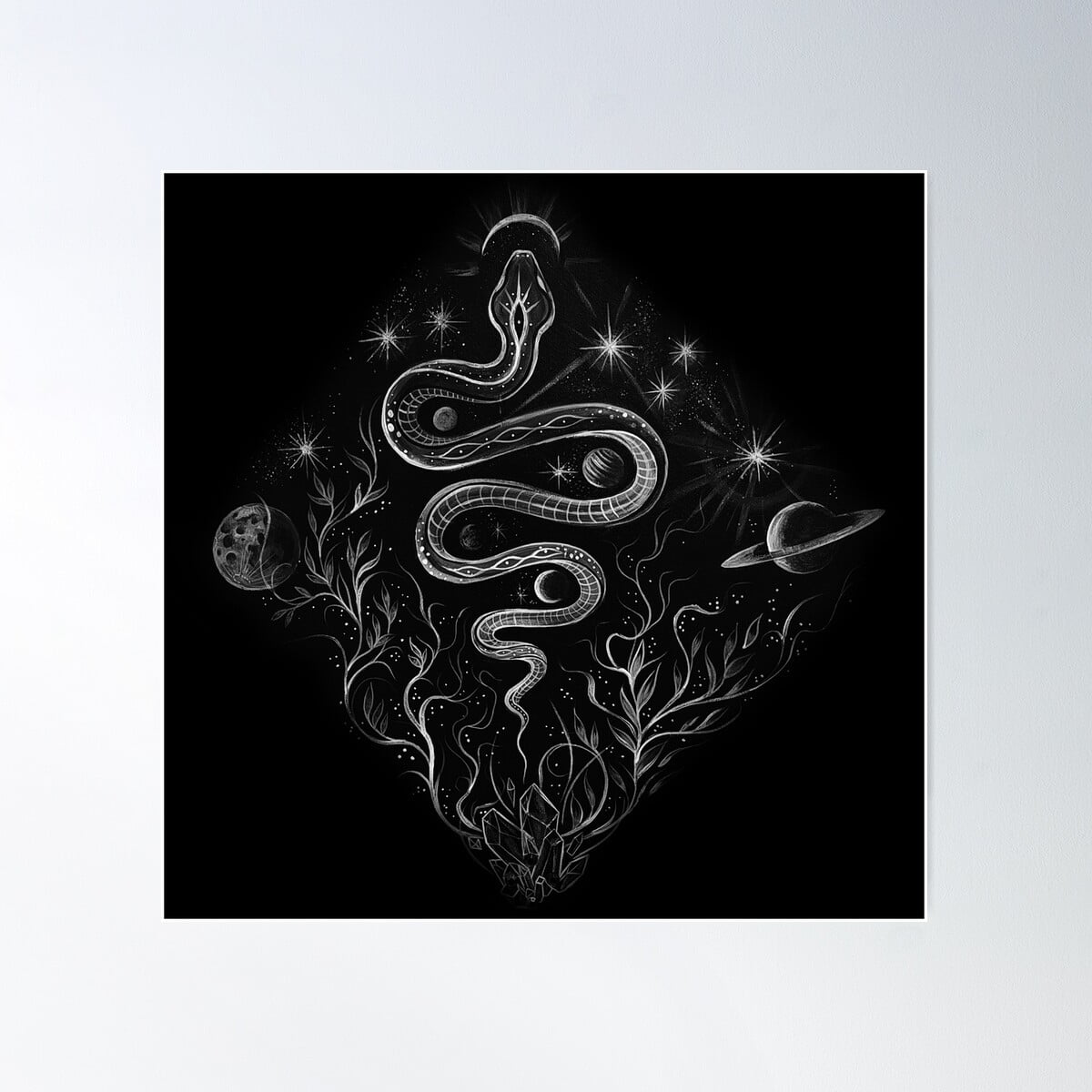Cosmic Snake Poster Wall Art, Modern Wall Decor For Living Room Bedroom ...