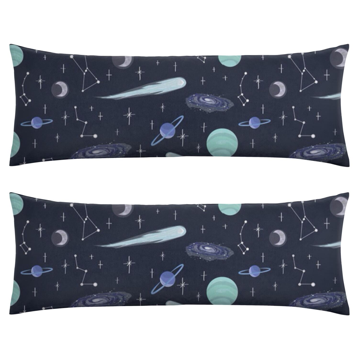 Cosmic Space Body Pillow Cover 20x54 - Sci-Fi Lovers Nebula Design with ...
