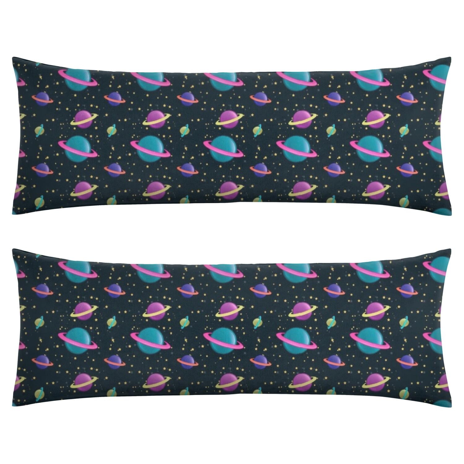 Cosmic Space Body Pillow Cover 20x54 - Sci-Fi Lovers Nebula Design with ...