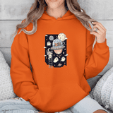 Cosmic Space Bunny And Owl UFO Ghost Planets Funny Art Hoodie Shirt, up ...