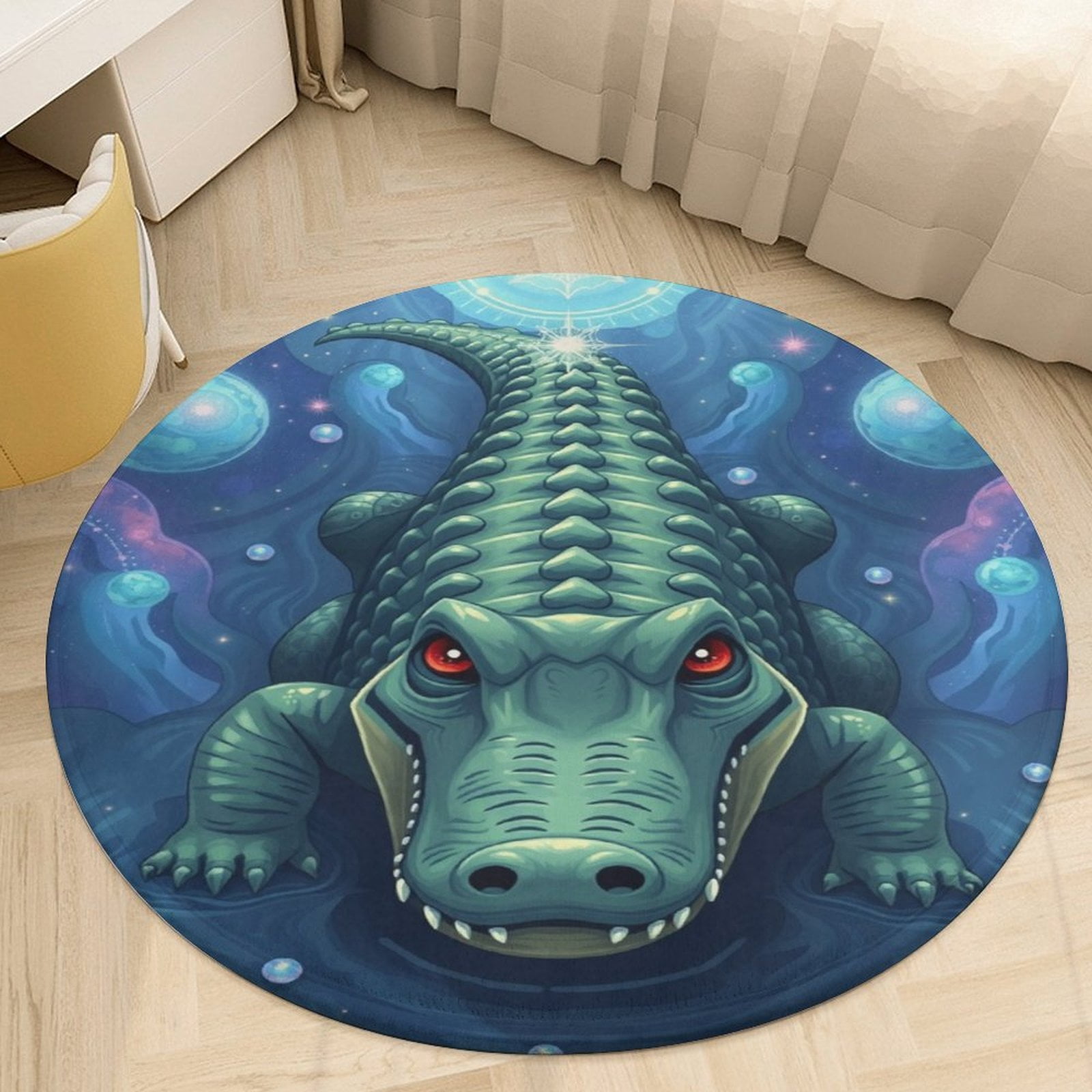 Cosmic Space Gator Round Carpets Modern Living Room Ration Rugs Large ...