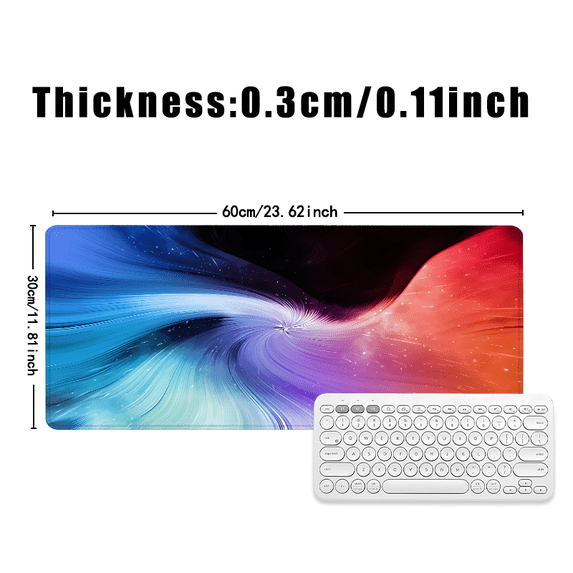 Cosmic Spiral Design Mouse Pad 31.5 x 11.82 Inches Rubber Surface for ...