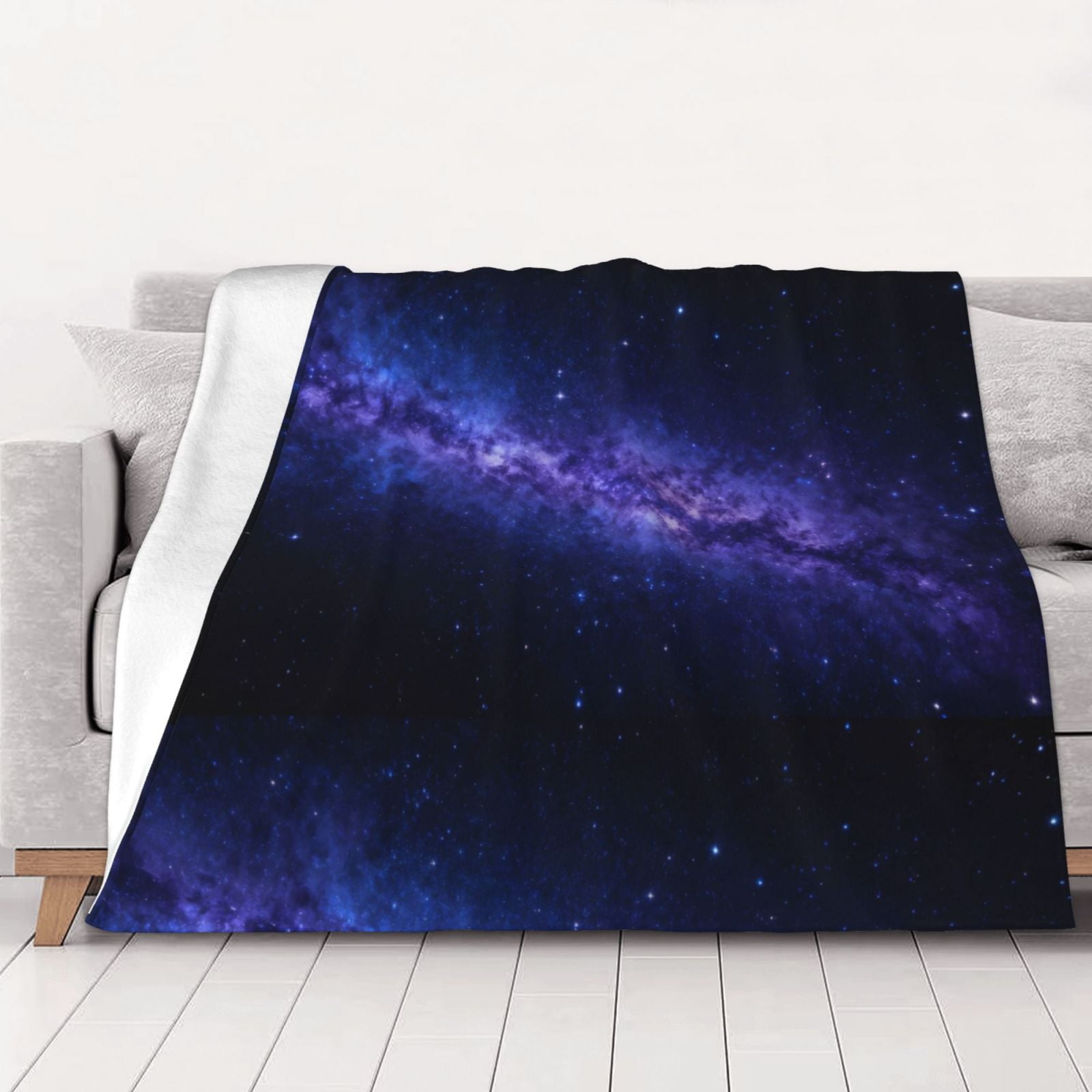 Cosmic-Starry-Sky Pattern Warm Cozy Plush Throw Blanket for Couch Bed ...