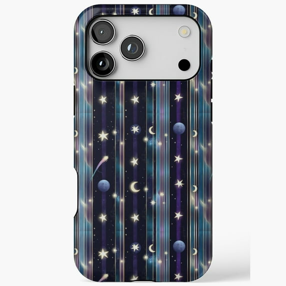 Cosmic Stripes Celestial Stars Moon Pattern Phone Case for iPhone 11 ...