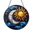 Cosmic Sun Moon Round Stained Glass Suncatcher – Window Art - Walmart.com