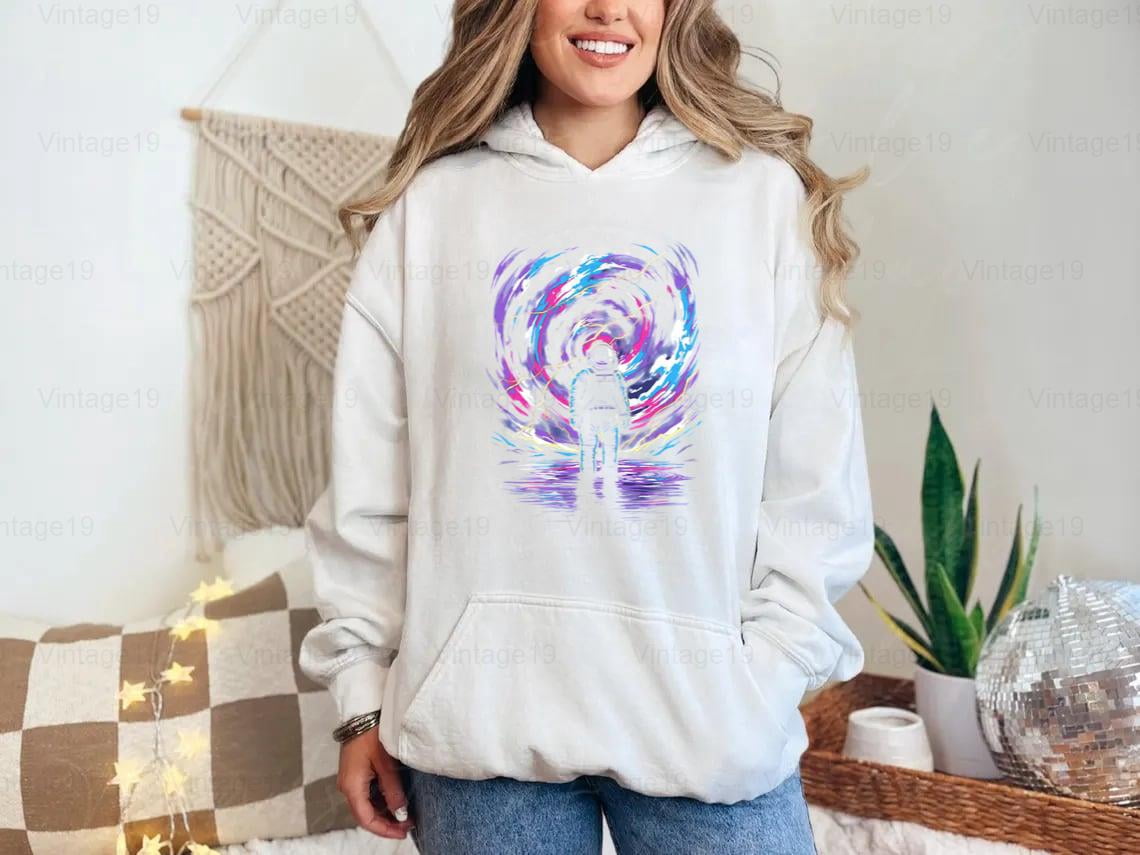 Cosmic Surge Hoodie with Neon Sci-Fi Galaxy Fan Aesthetic, for men ...
