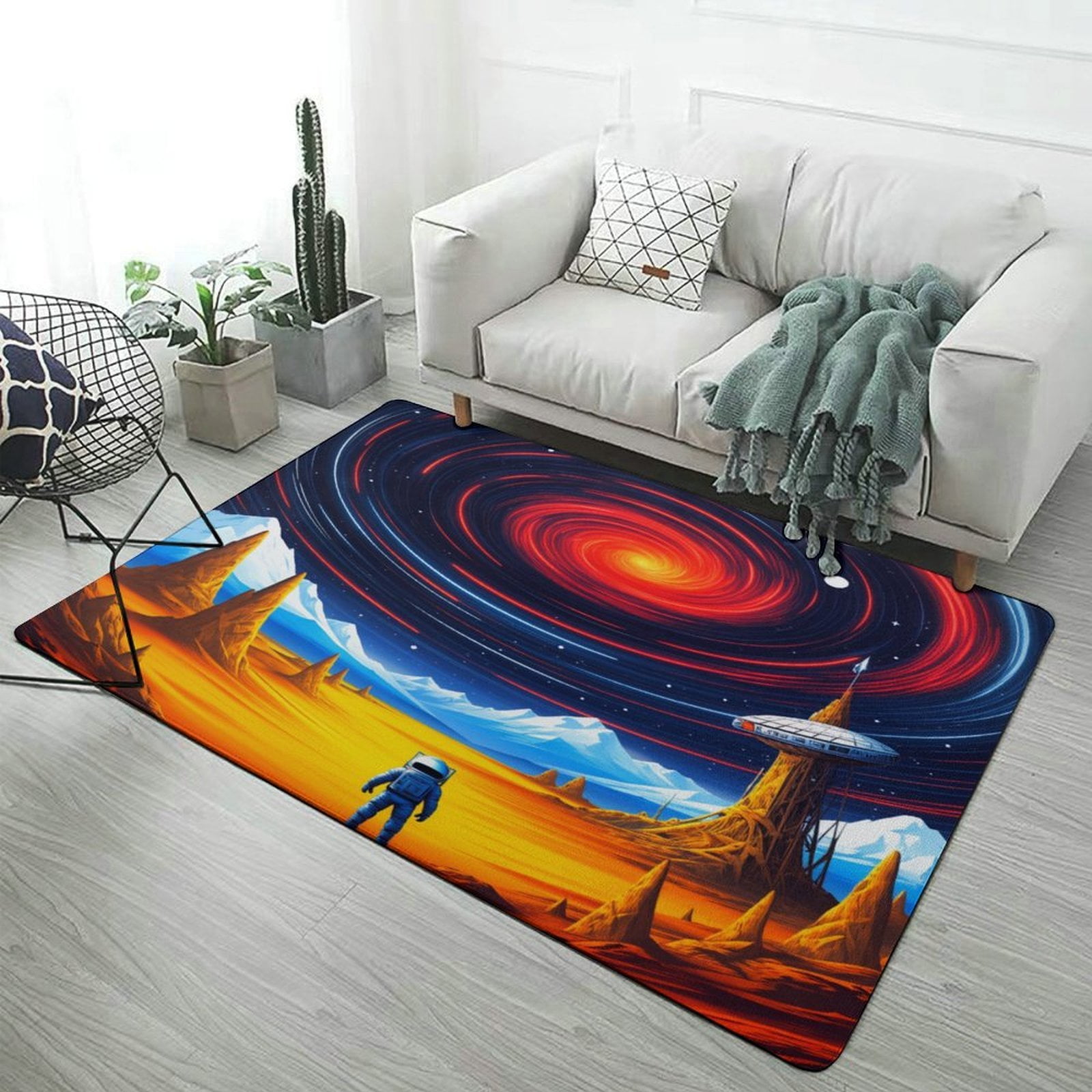 Cosmic Swirl Desert Explorer Carpet Style Living Room Bedroom Soft ...