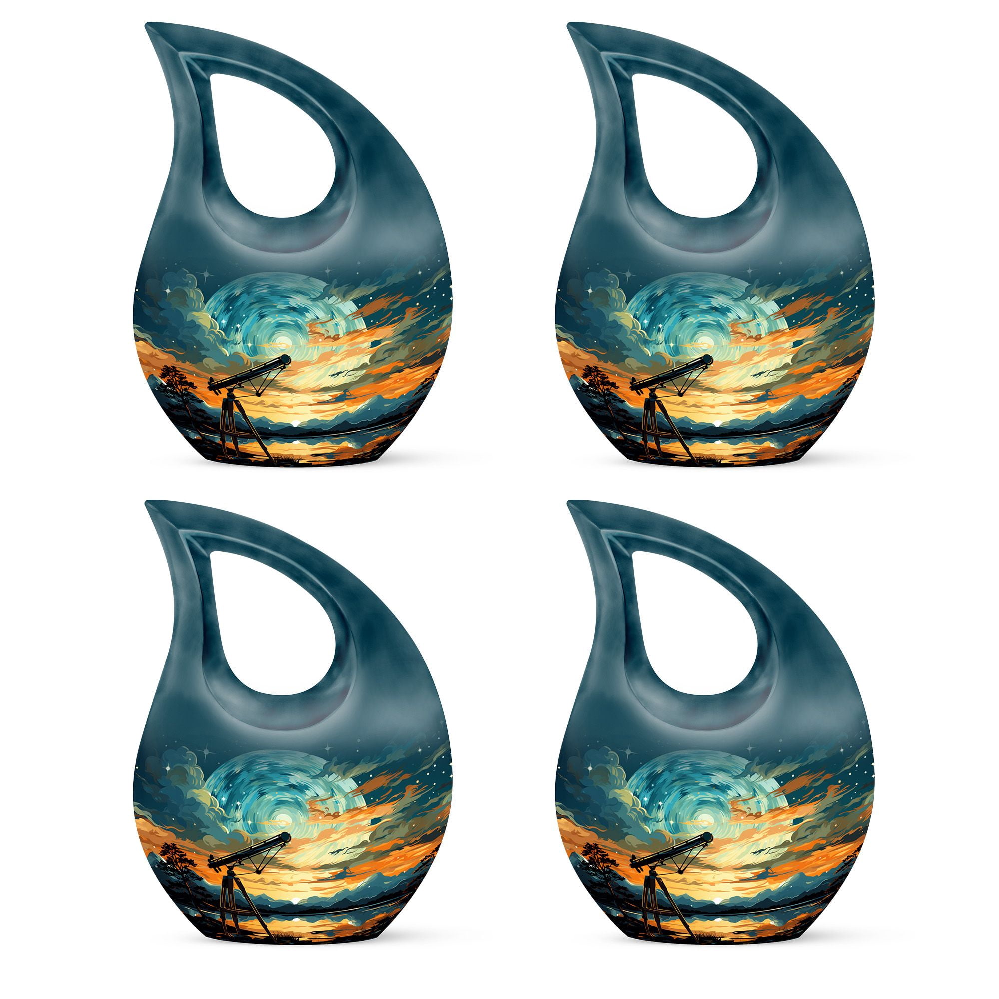 Cosmic Swirl Over Lake urn - urn for ashes for women - small urns for ...