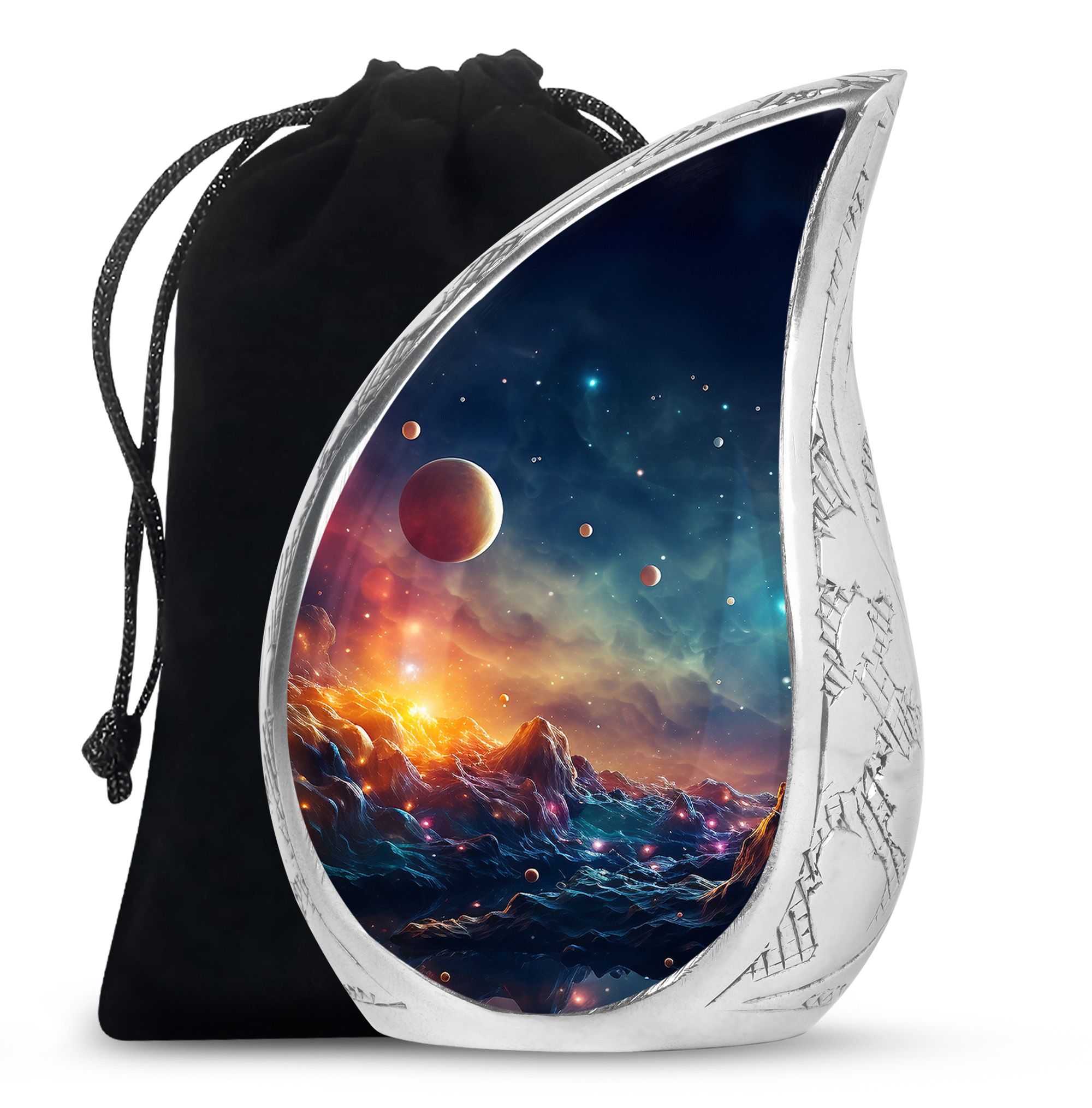 Cosmic Symphony Memorial Urn, Drop Urn For Ashes Adult Male, Burial Urn ...