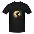 Cosmic Tee: Short Sleeve Cotton T-Shirt with Stylized Design ...