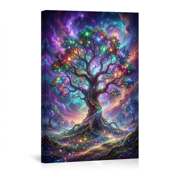 Cosmic Tree Of Life In Starry Nebula Vibrant Fantasy Mesmerizing Modern ...