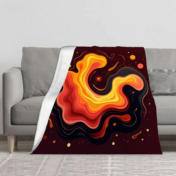 Cosmic Vortex Flannel Blanket - Soft Warm and Cozy for Sofa Travel Bed ...