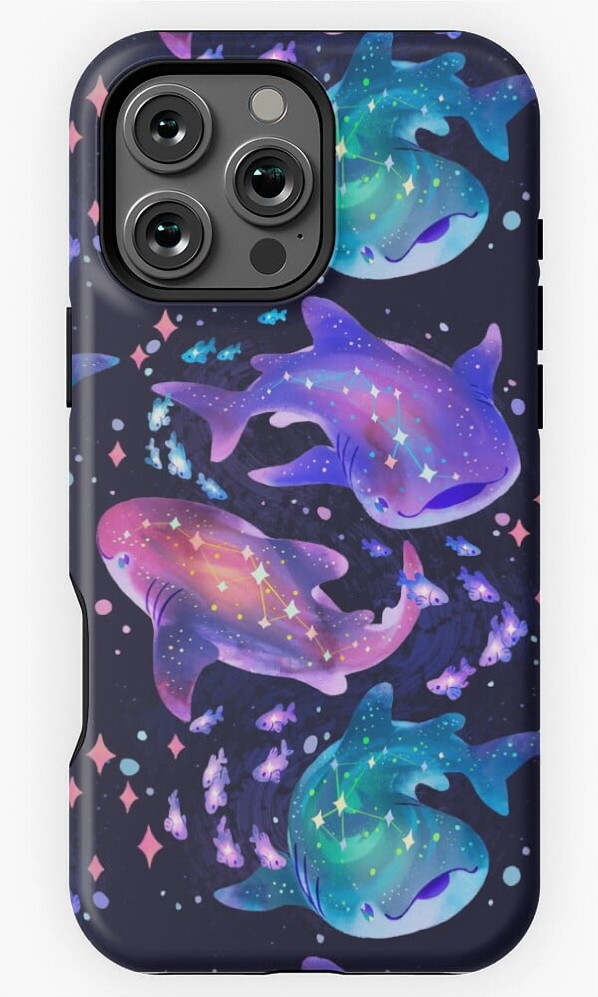 Cosmic Whale Shark Galaxy Ocean Scene Phone Case Compatible with iPhone ...