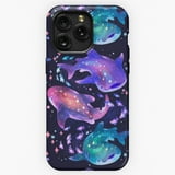 Cosmic Whale Shark Space Illustration iPhone Case 17 to 11 Pro Max ...