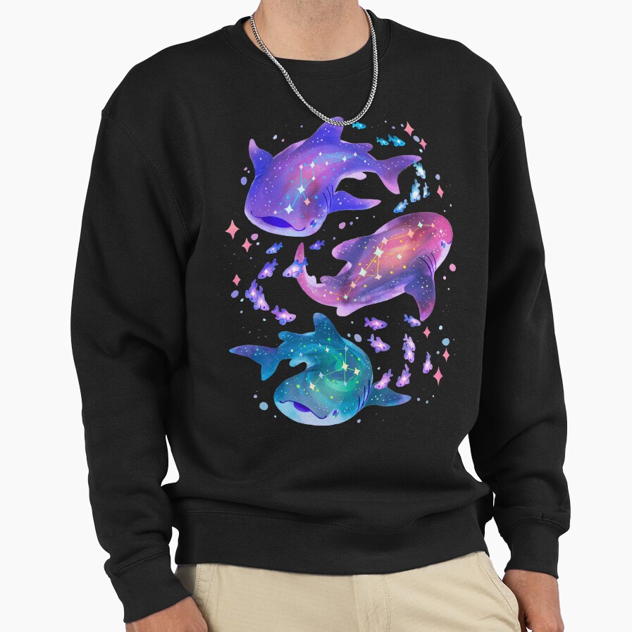 Cosmic Whale Shark Space Ocean Animal Retro Aesthetic Graphic Vintage ...