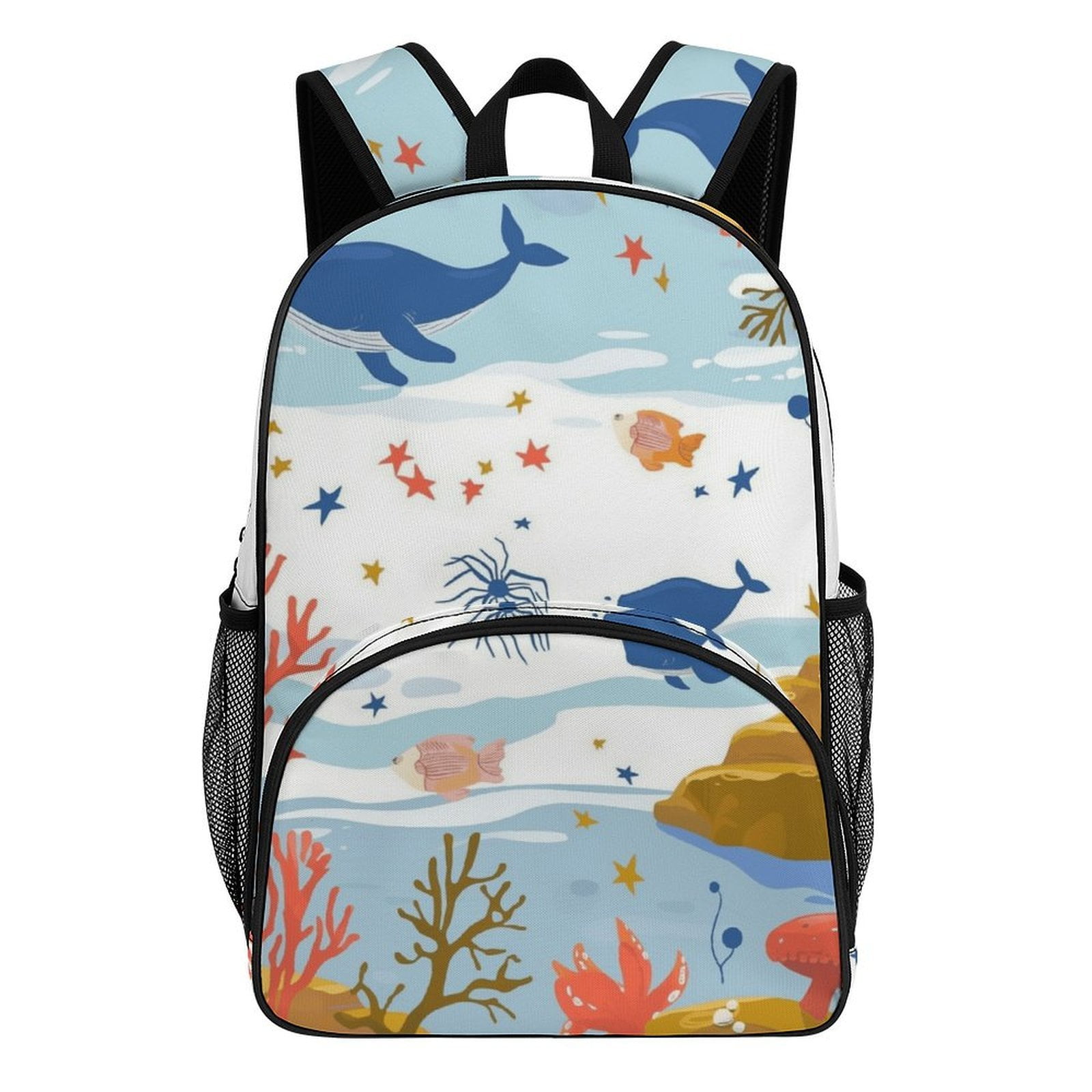 Cosmic Whales Ocean Scene Backpack Travel Laptop Casual College Daypack ...