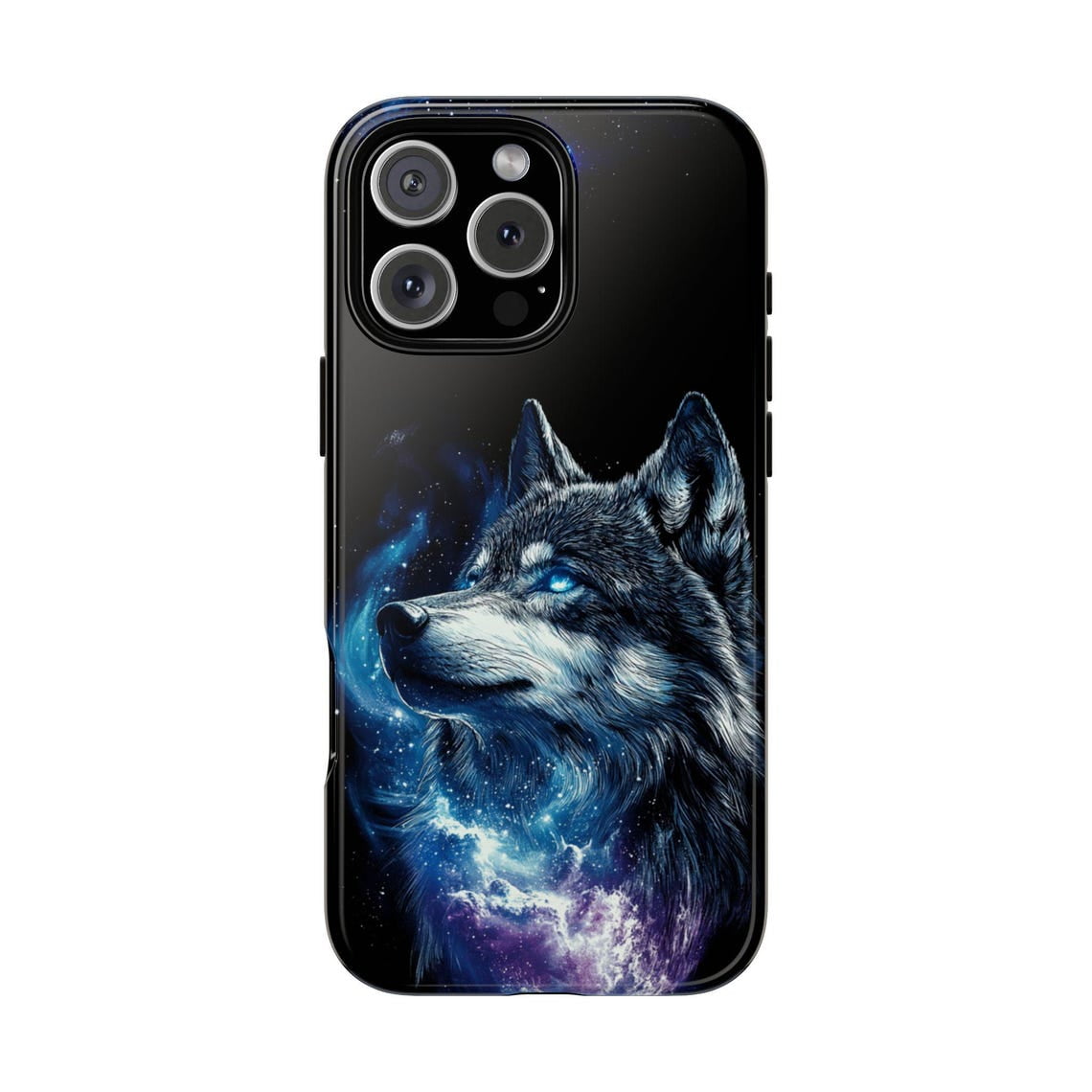 Cosmic Wolf Space Nebula Howling Wolves Design Art Phone Case with ...