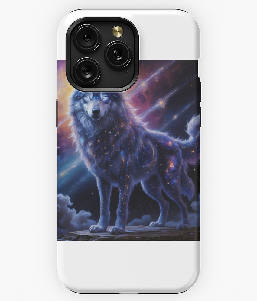 Cosmic Wolf Spirit Galaxy Animal Art G5528 Phone Case for iPhone17 16 ...