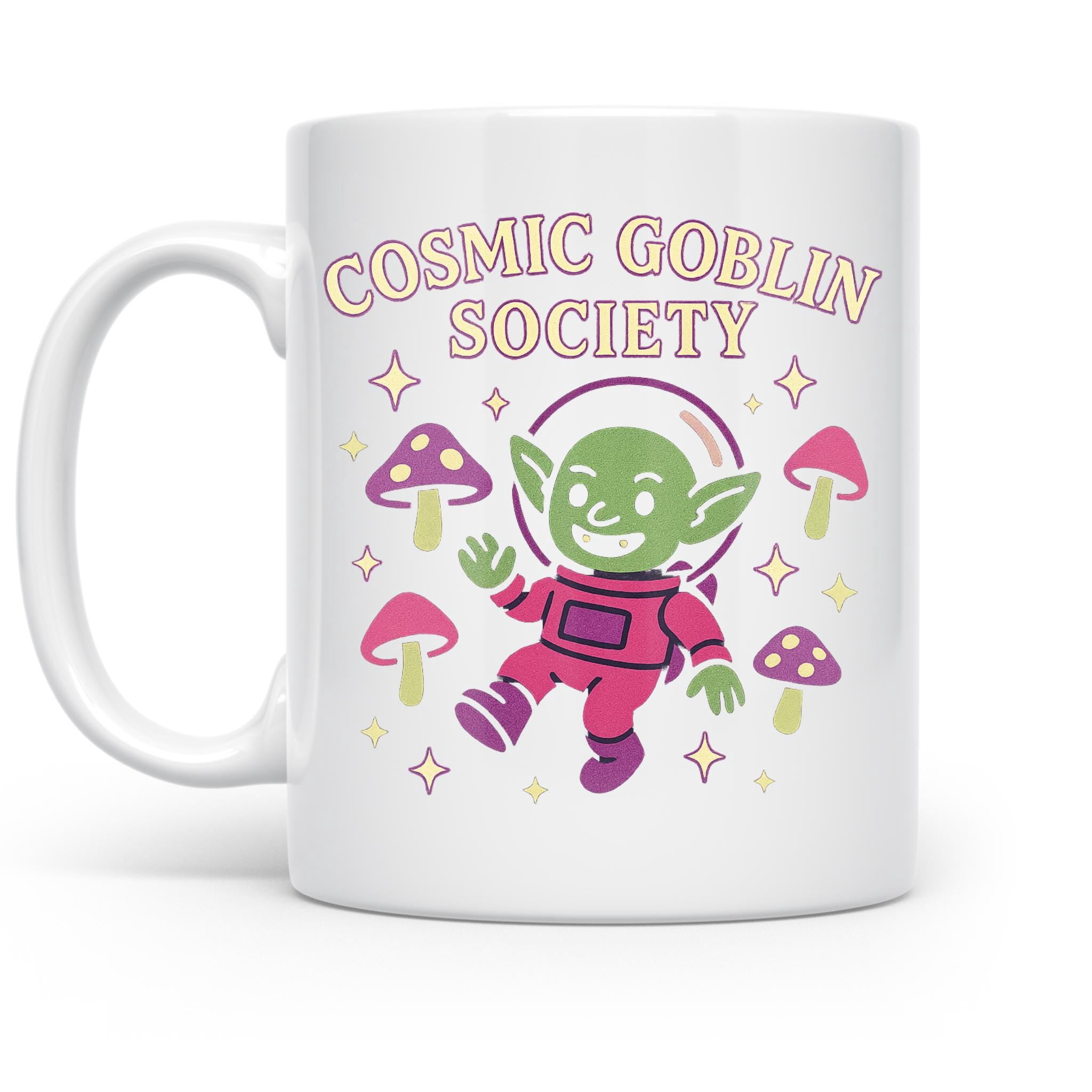 Cosmic Goblin Magic 11 oz Coffee Mug - Unique Art Collectible White ...