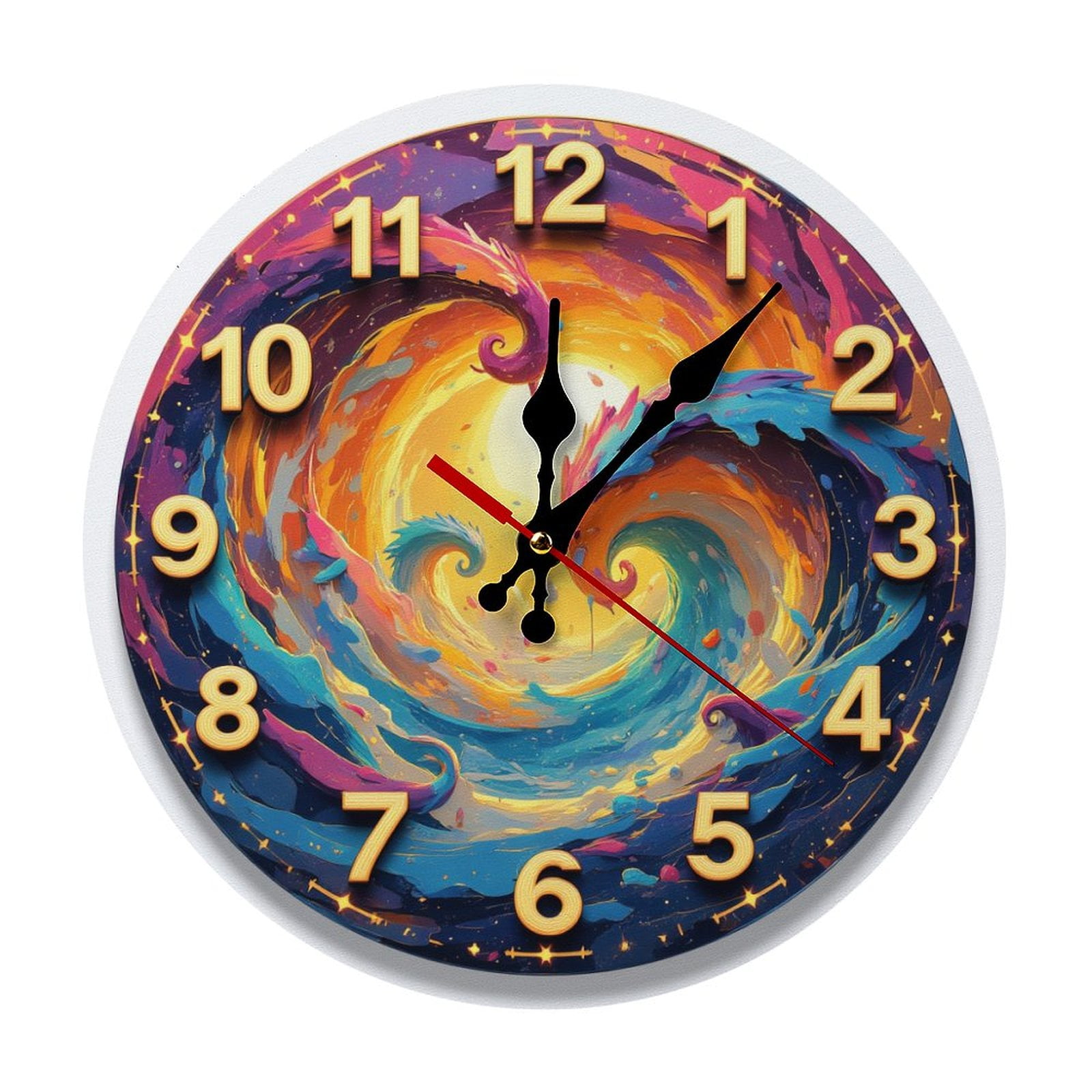 Cosmic swirl with warm colors, creating a dynamic and mystical ...