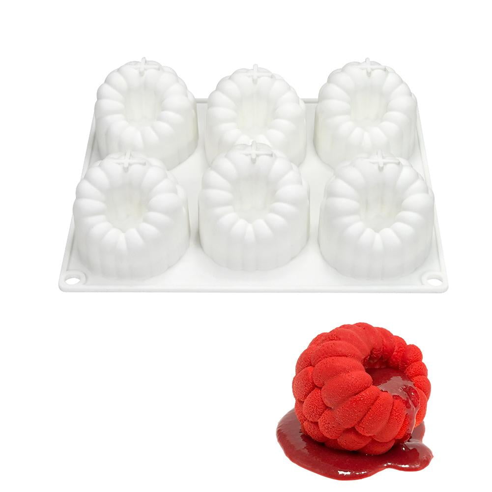 CosmicCuration 6 Hole Raspberry Design Pudding Silicone Mousse Mold 3D ...