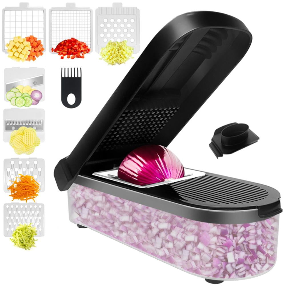 CosmicCuration 7 in 1 Multifunctional Vegetable Chopper Handle Food ...