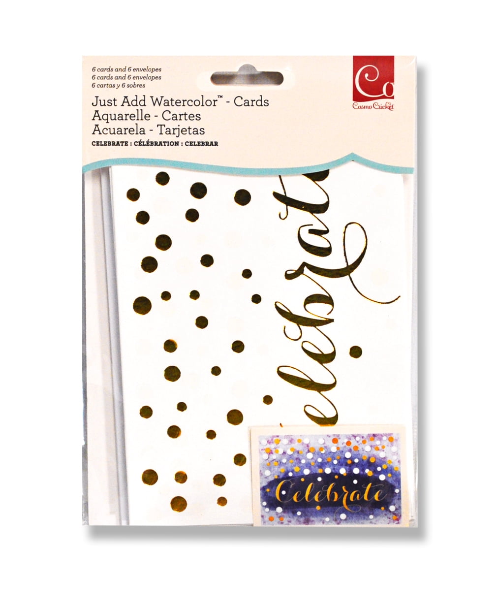 Cosmo Cricket Just Add Watercolor Cards Celebrate - Walmart.com