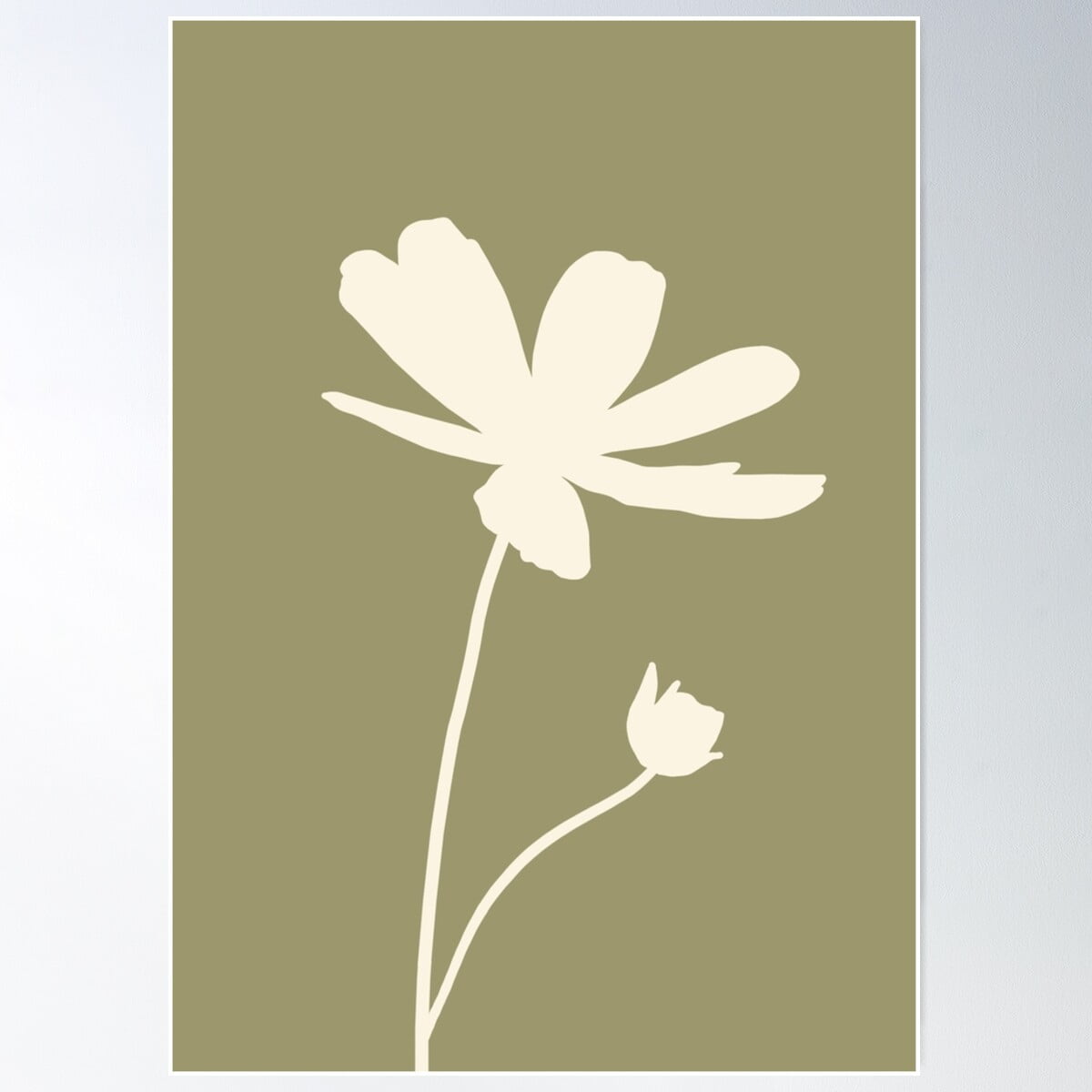 Cosmo Flowers Poster Wall Art, Modern Wall Decor For Living Room ...