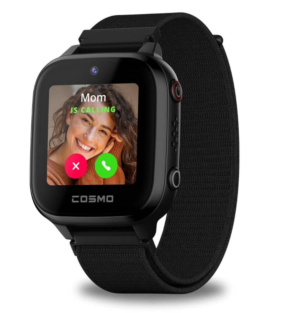JrTrack Kid's Cosmo 4G Phone & GPS Tracker Smart Watch, Black - Walmart ...