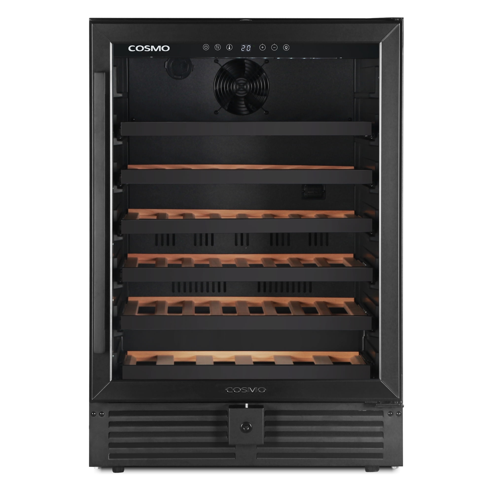 Cosmo Lumin Collection 24 in. 52-Bottle Single Zone Compressor Wine ...