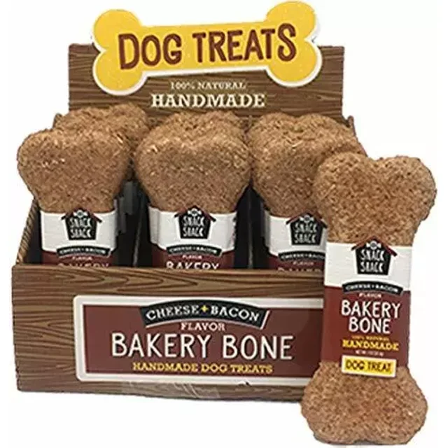 Cosmo's Snack Shack Pet Treats (Cheese & Bacon Bakery Bone, Case (24 ...