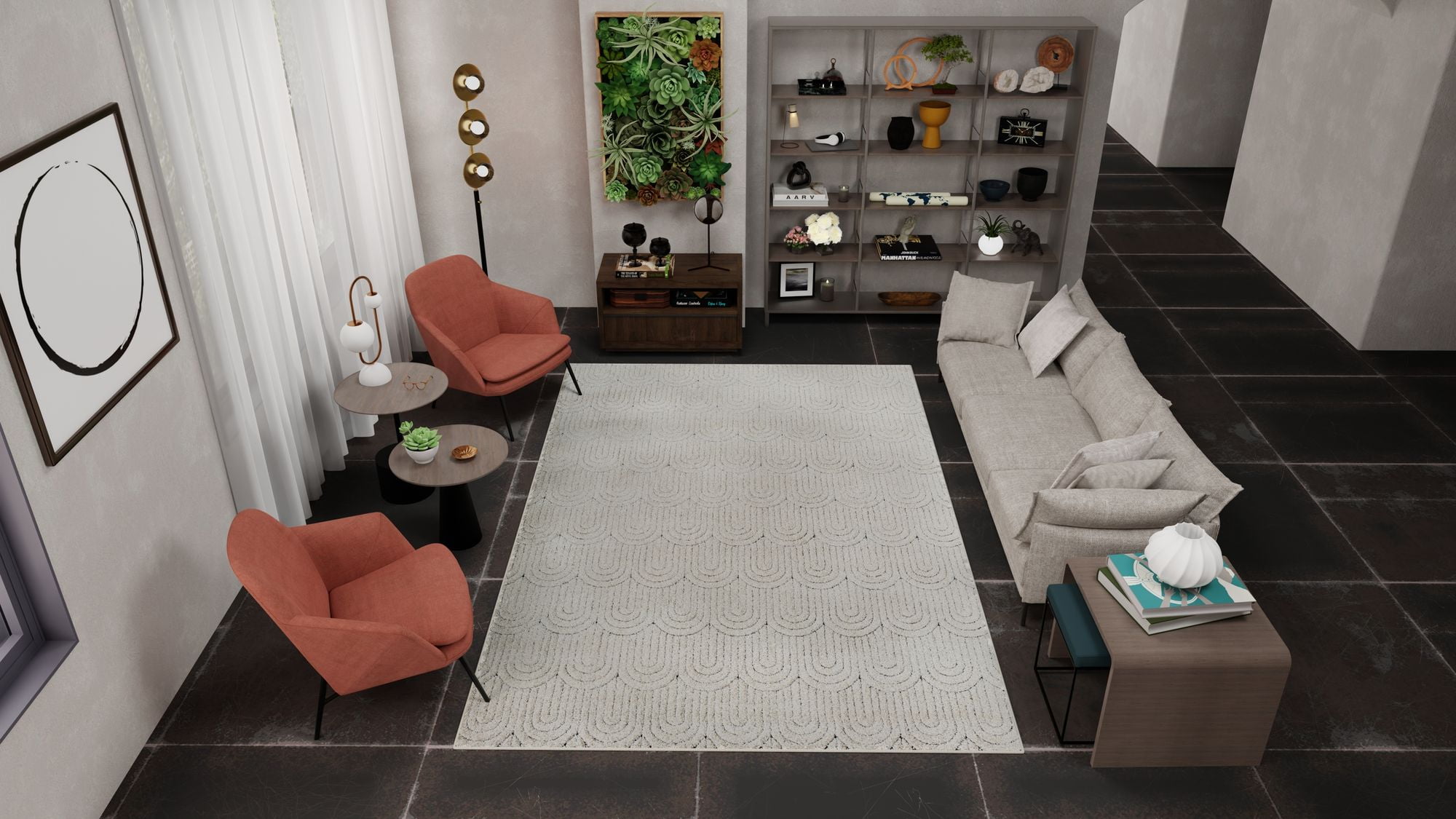 CosmoLiving By Cosmopolitan Chanai CN40A Contemporary Geometric 2'x8 ...