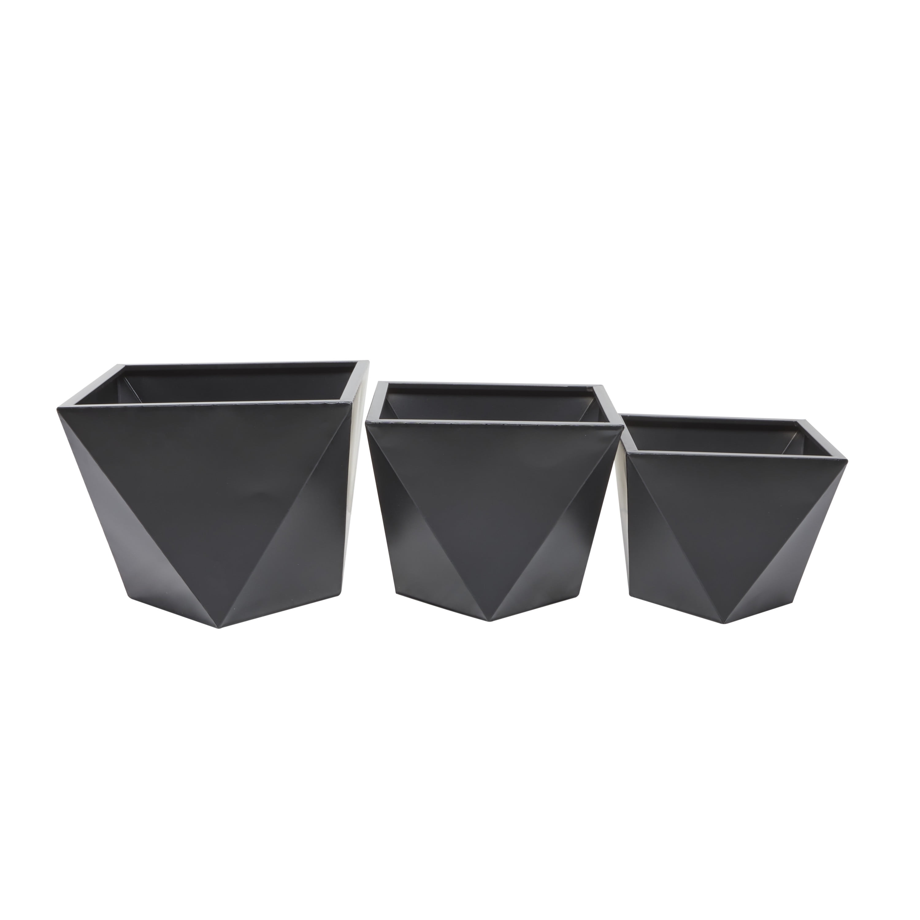 CosmoLiving by Cosmopolitan 19", 16", 14"W Indoor Outdoor Black Metal ...