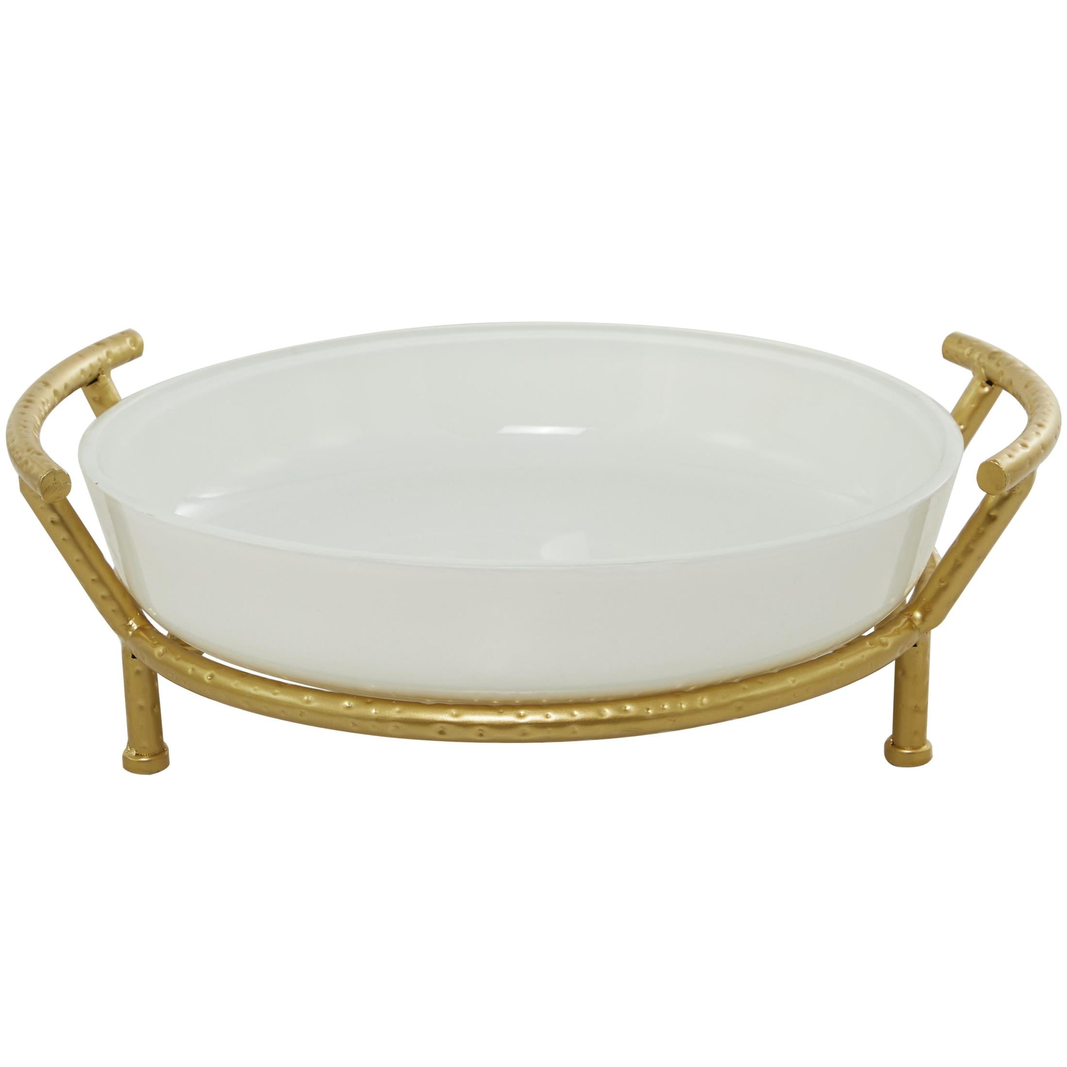 CosmoLiving by Cosmopolitan 19" x 6" White Glass Kitchen Serving Bowl ...