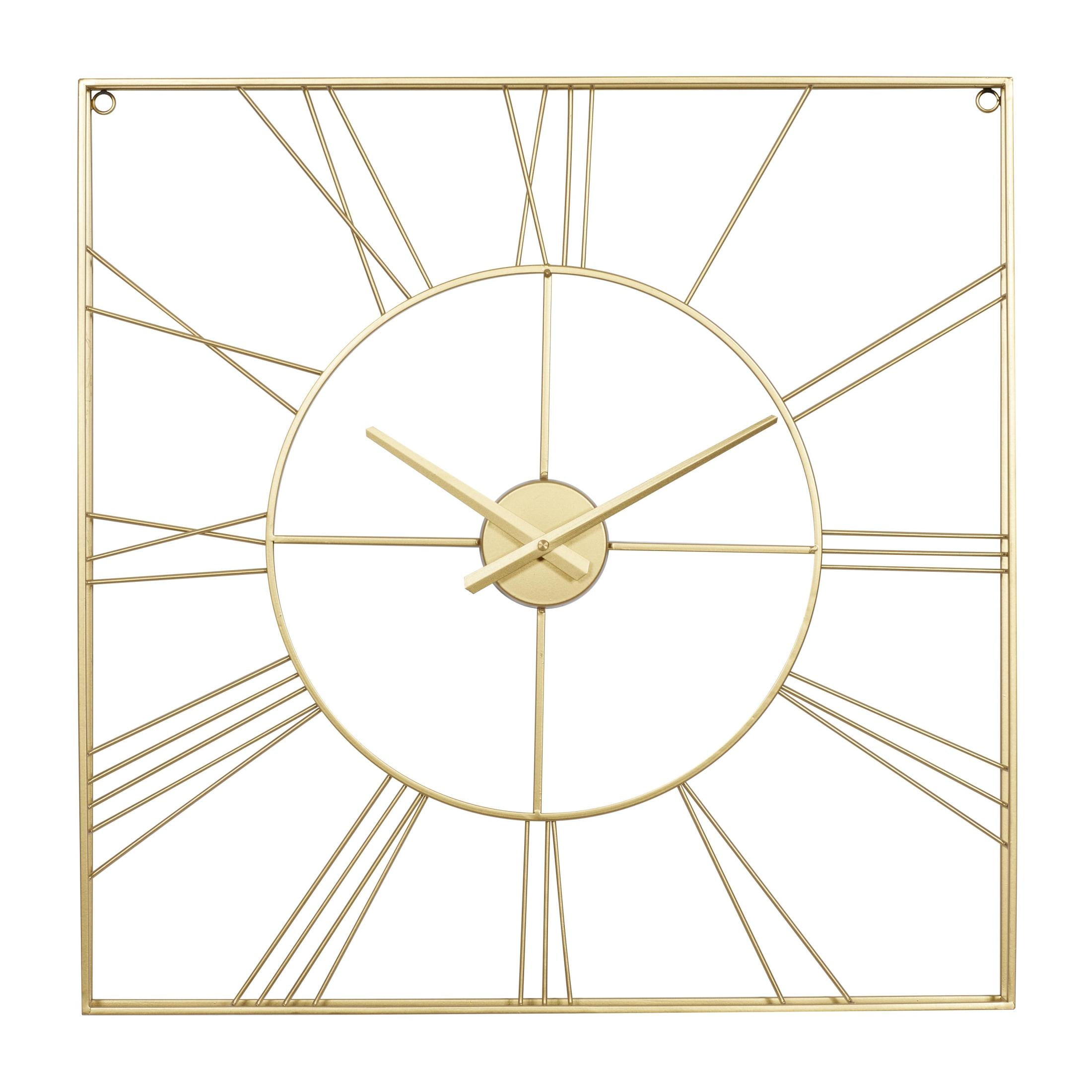 CosmoLiving by Cosmopolitan 24" Gold Metal Open Frame Square Wire Wall ...