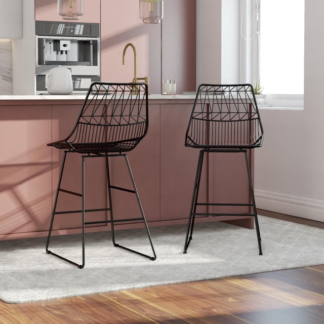 CosmoLiving by Cosmopolitan Astrid 24" Metal Counter Height Bar Stool ...