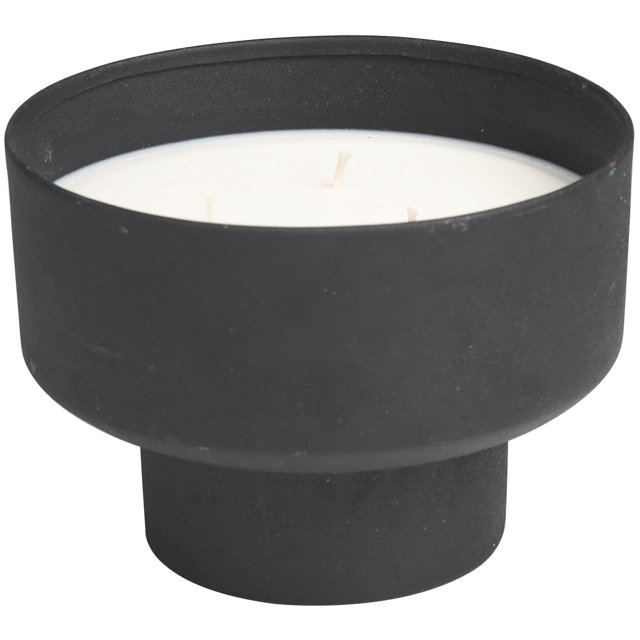 CosmoLiving Black Metal Scented 50 oz 3 Wick Candle - Walmart.com