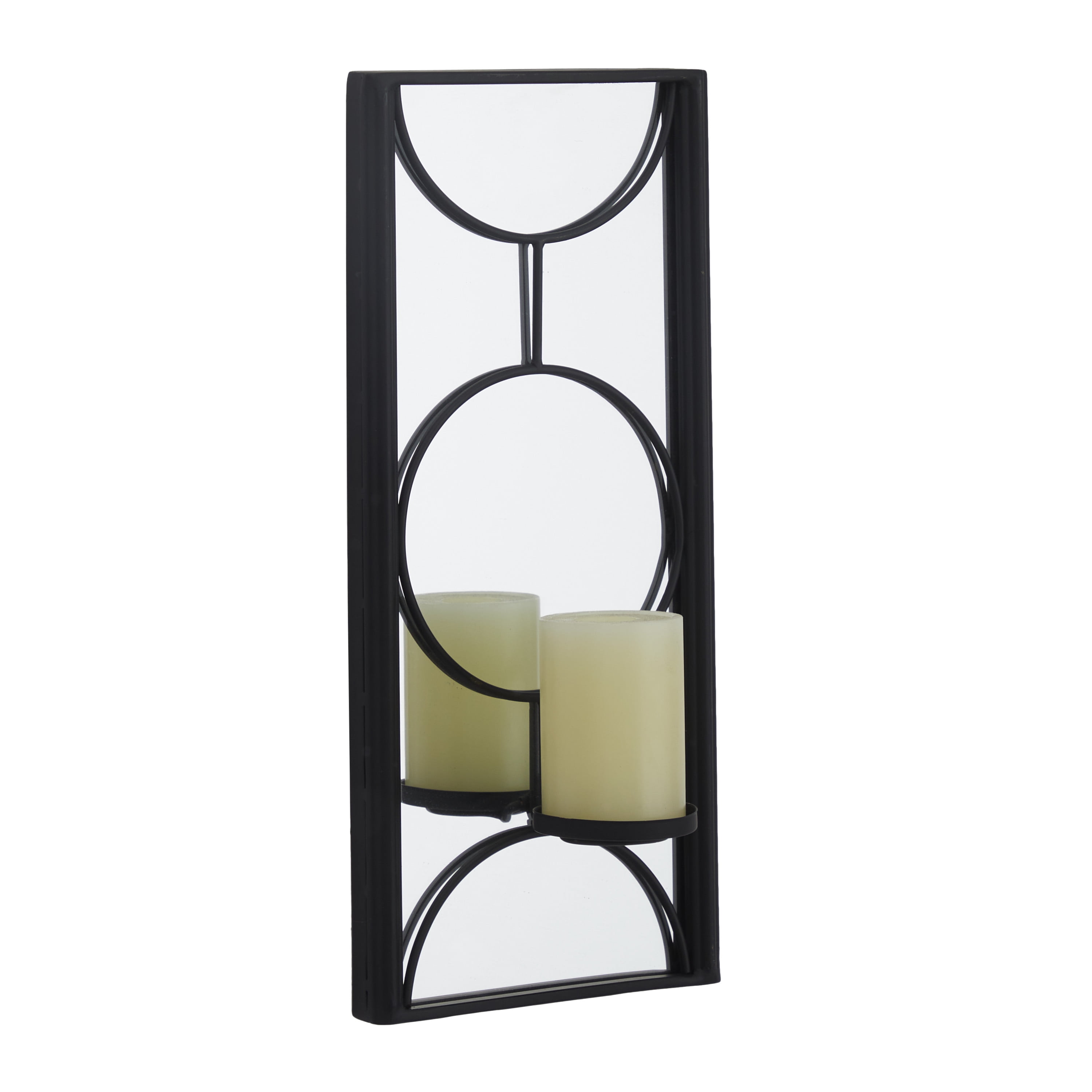 CosmoLiving by Cosmopolitan Black Metal Geometric Pillar Wall Sconce ...