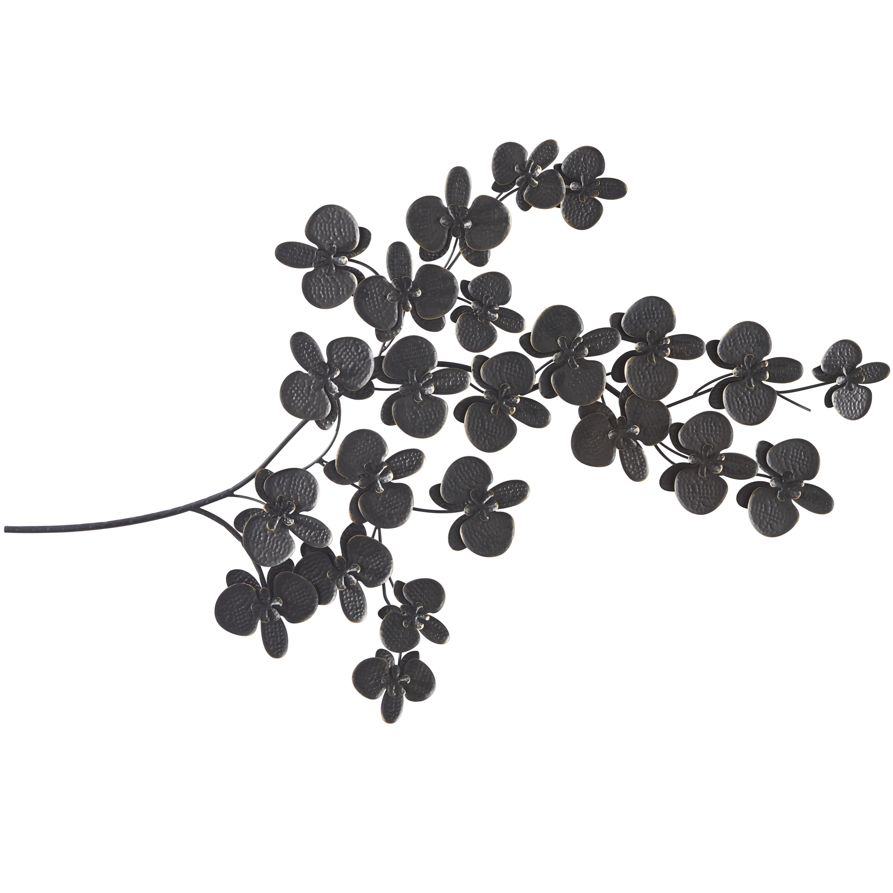 CosmoLiving Cosmopolitan Black Metal Orchid Floral Wall Decor - Walmart.com