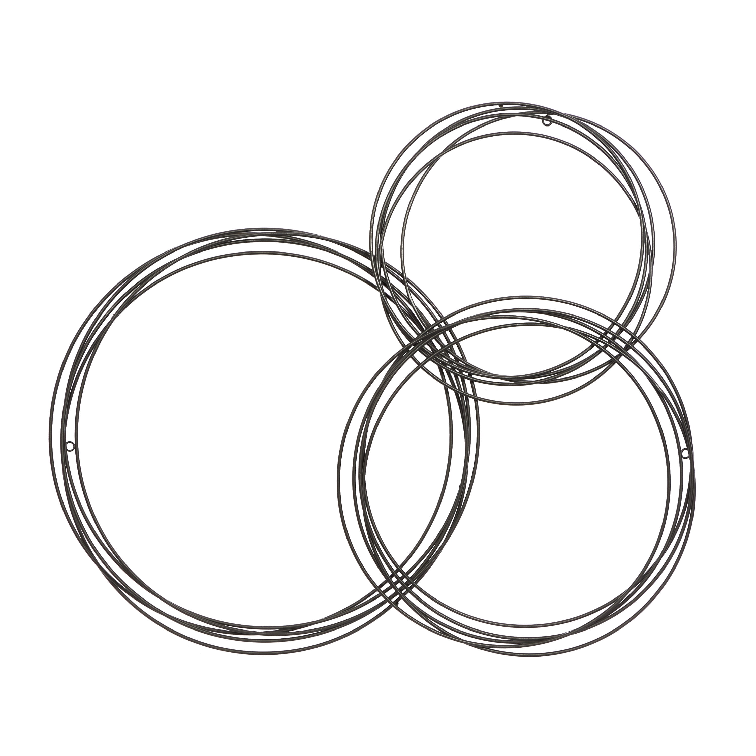 CosmoLiving by Cosmopolitan Black Metal Overlapping Ring Plate Wall ...