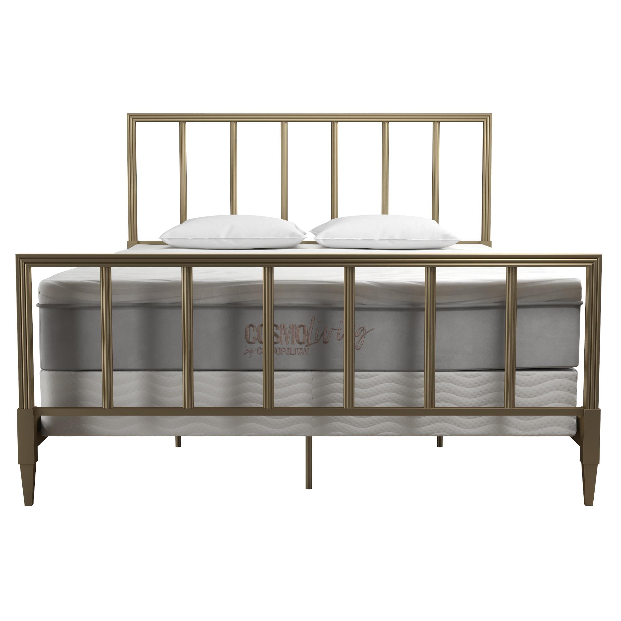 CosmoLiving by Cosmopolitan Blair Brass Metal Bed, Queen - Walmart.com