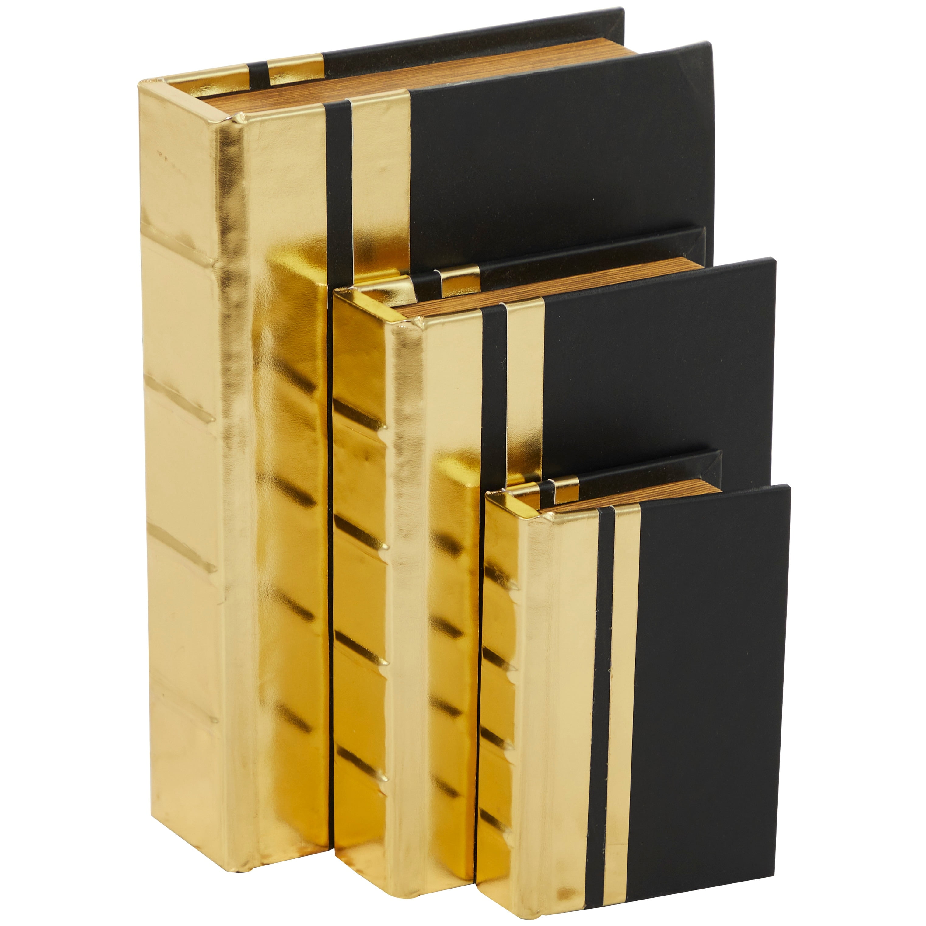 CosmoLiving by Cosmopolitan Burlap Leather Canvas Book Box Various ...
