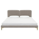 CosmoLiving by Cosmopolitan Coco Upholstered Bed Frame, King, Taupe ...