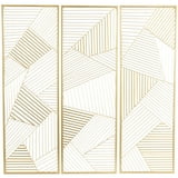 Free Shipping! CosmoLiving Geometric Gold Metal Wall Decor Set of 3 ...