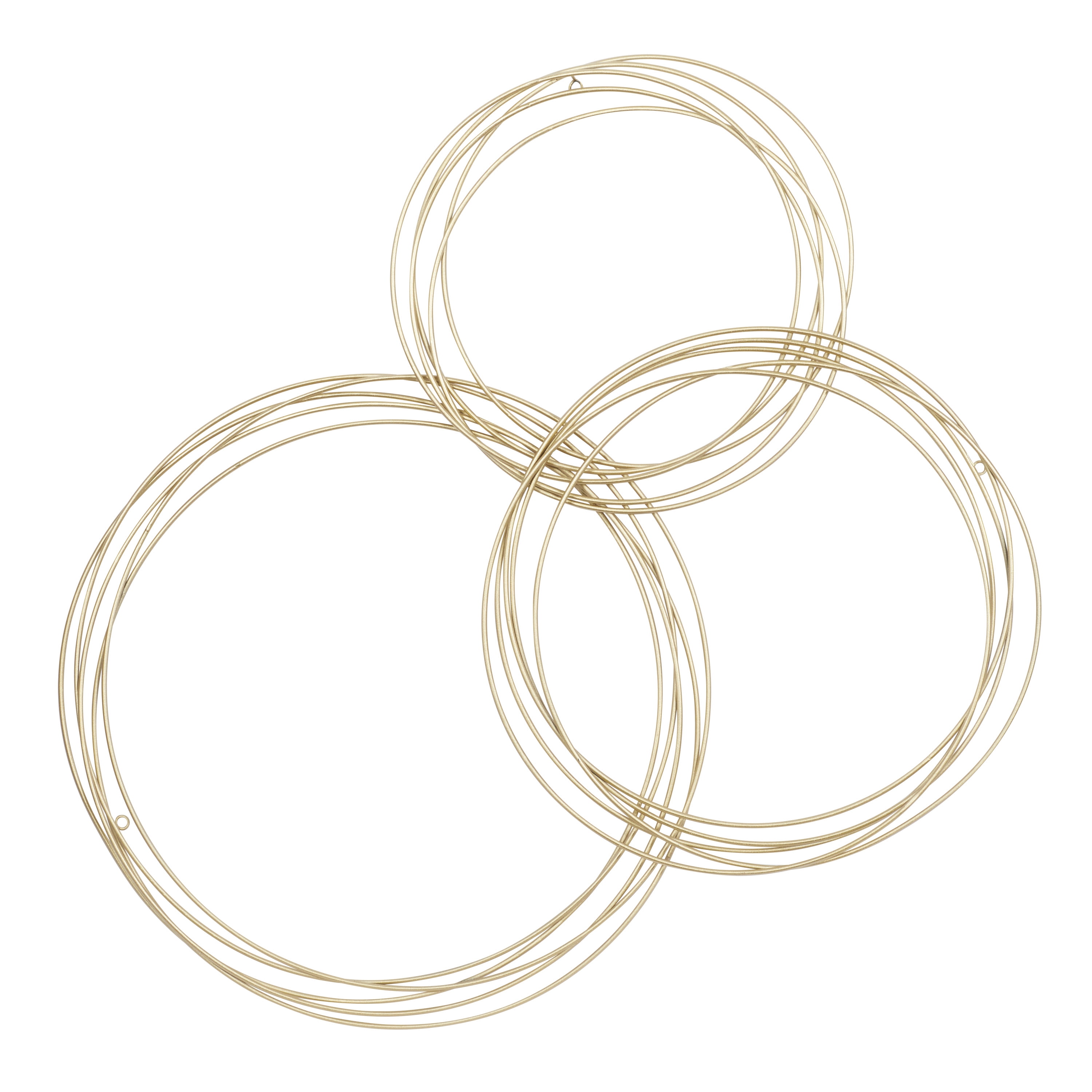 CosmoLiving by Cosmopolitan Gold Metal Overlapping Ring Plate Wall ...