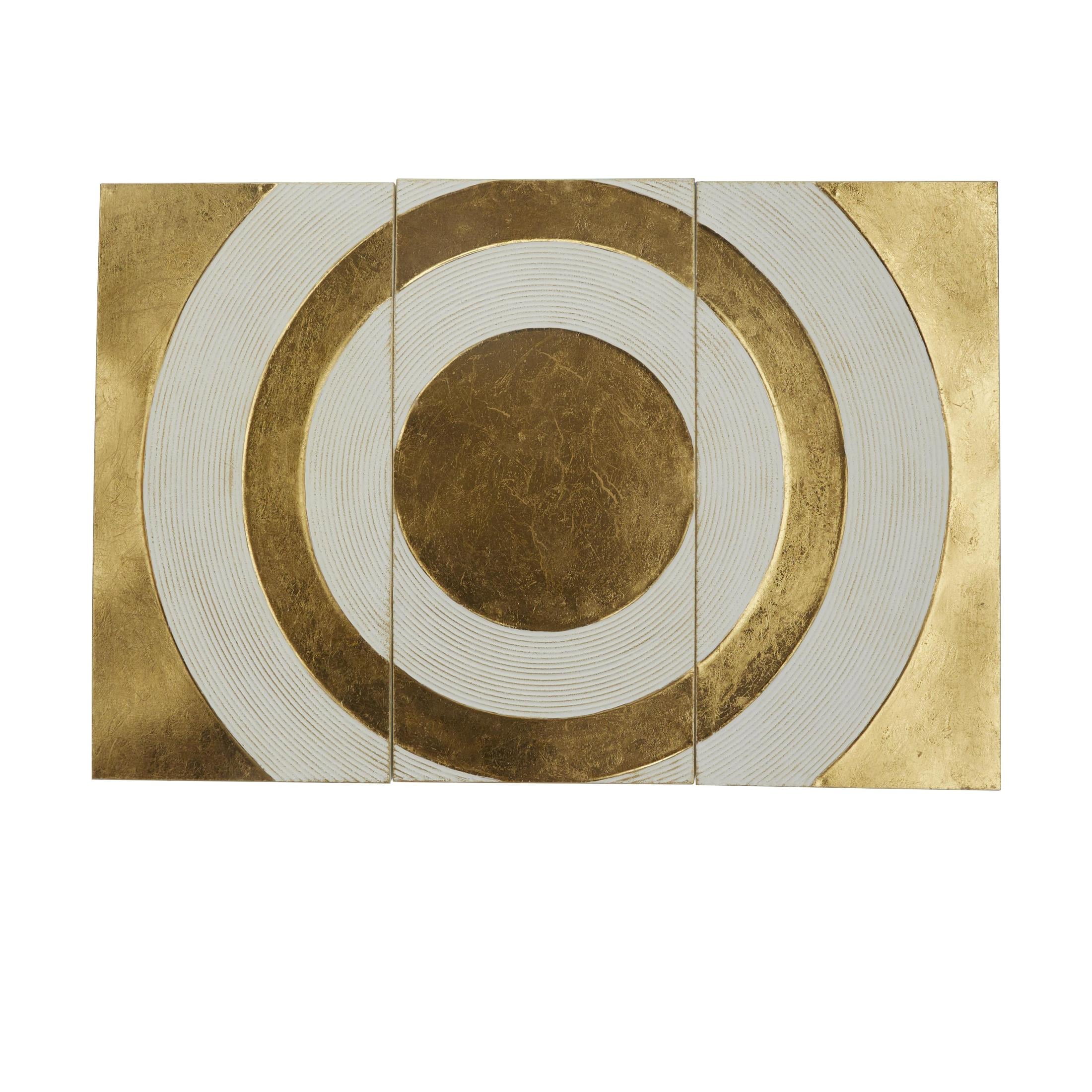CosmoLiving by Cosmopolitan Gold Metal Target Geometric Wall Decor ...