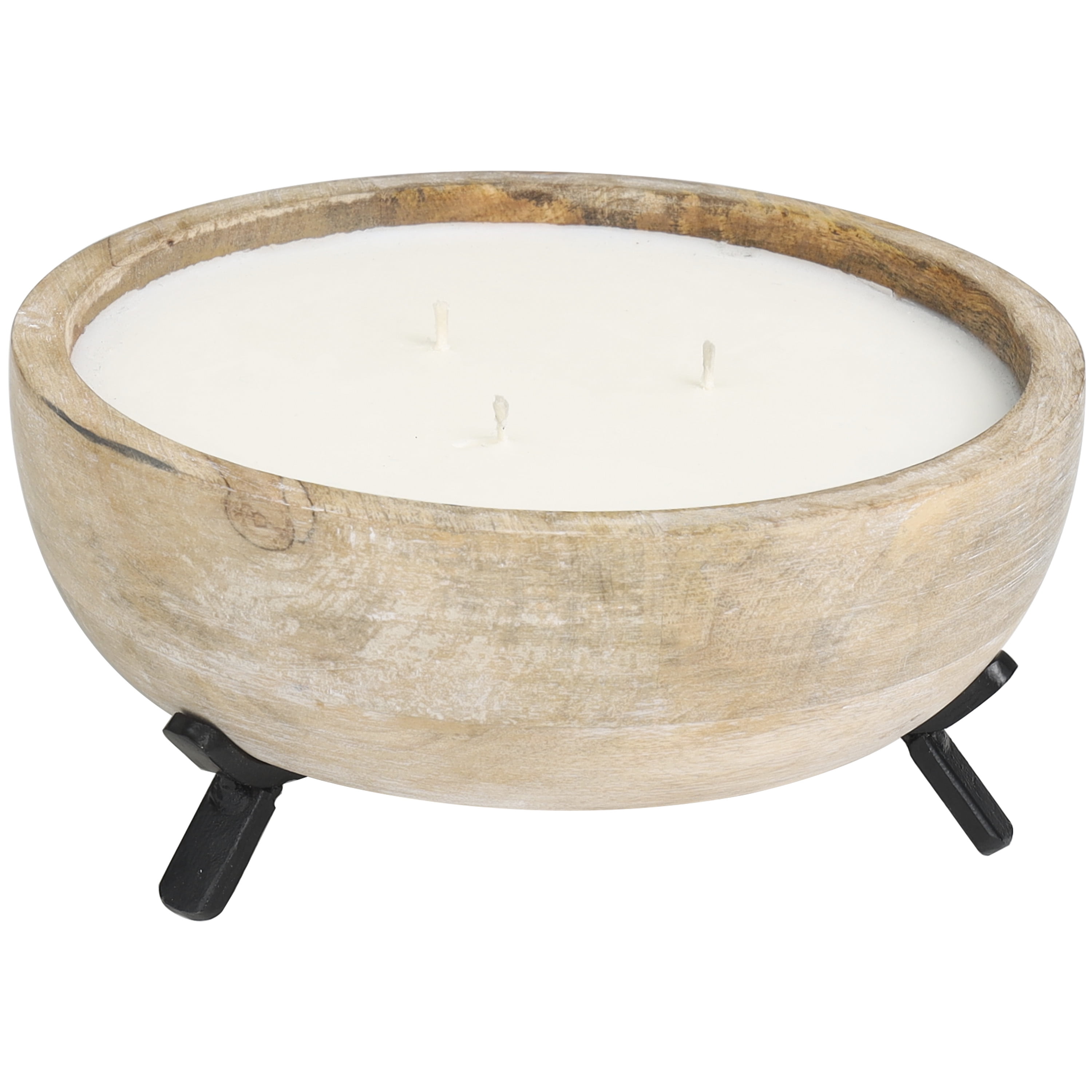 CosmoLiving by Cosmopolitan Light Brown Mango Wood 22 oz 3 Wick ...