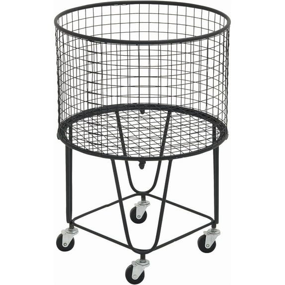 CosmoLiving by Cosmopolitan Metal Storage Cart Deep Set Rolling Mesh ...